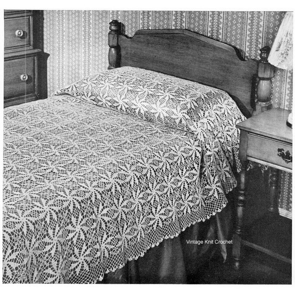 Crochet Pinwheel Bedspread Square Pattern No 645