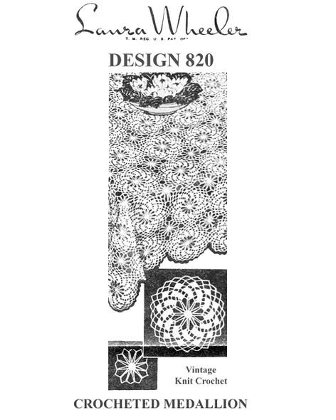Crochet Lace Motif Pattern Round Medallion In Two Sizes Laura Wheeler