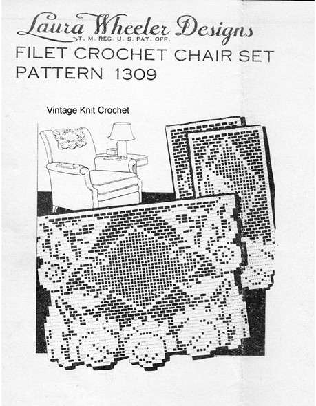 Filet Crochet Tablecloth Square Pattern Butterfly Roses Laura Wheeler