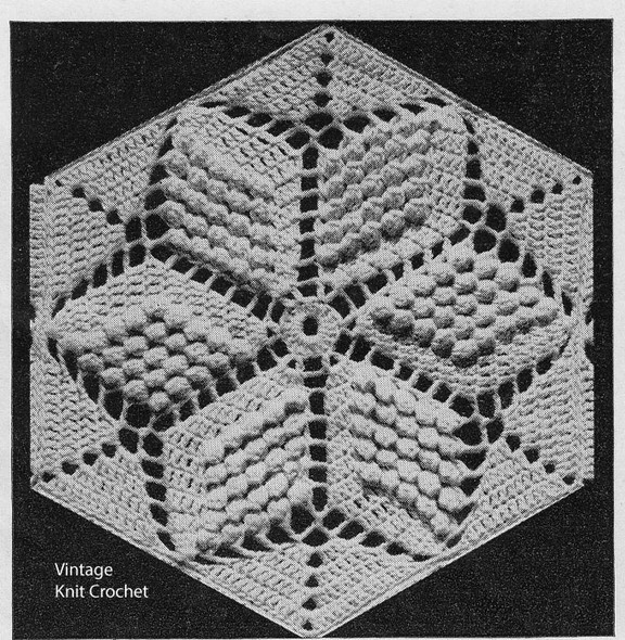 Crochet Medallion Pattern Evening Star Bedspread Tablecloth Runner
