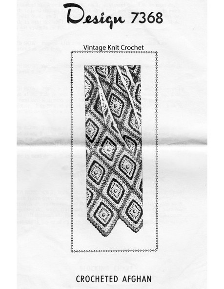 Crochet Afghan Pattern Of Pineapple Motifs Mail Order Design 940