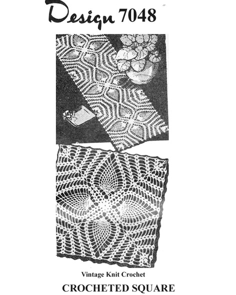 Crochet Pineapple Square Pattern Alice Brooks Design 7304