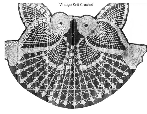 Blue Bird Filet Crochet Pattern Chair Set Laura Wheeler 1843
