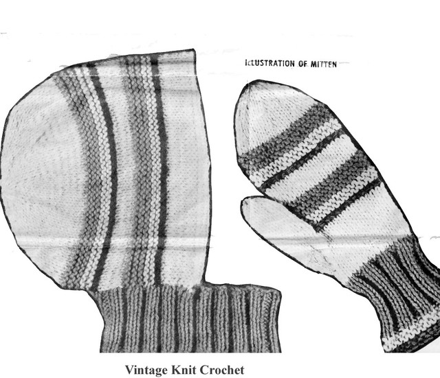 Knitted Helmet Pattern with Flower Embroidery Mail Order 2663
