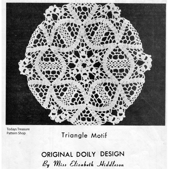Hiddleson Crochet Triangle Motif Pattern for Doily
