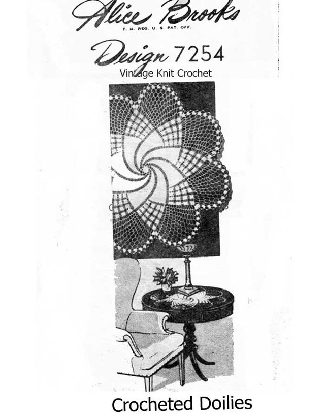 Large Oval Doily Pattern Pinwheel Motif Laura Wheeler 685 Mail Order