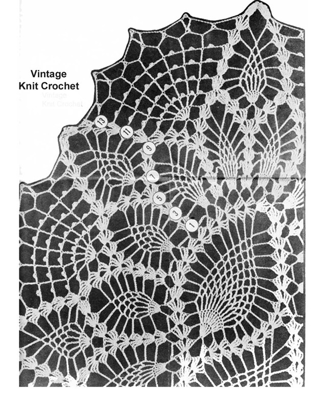 Long Pineapple Shell Scarf Crochet Pattern Design 640