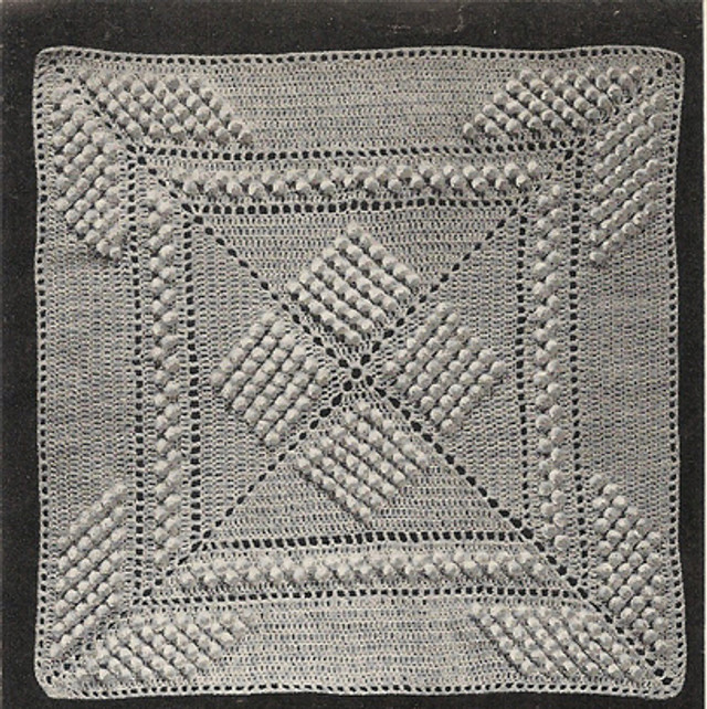 Popcorn Octagon Crochet Bedspread Pattern