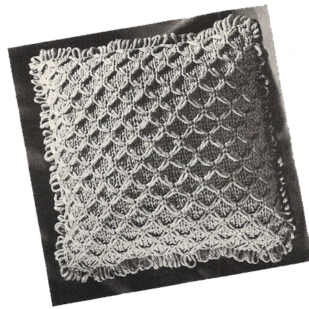Knitted Pillow Pattern, 4 Geometric Designs
