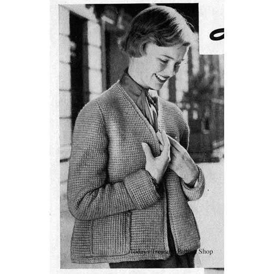 Chanel Jacket Crochet Pattern, Vintage 1960s