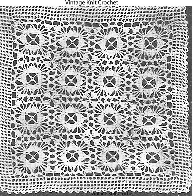 Crochet Mats Pattern Flower Medallions No 625
