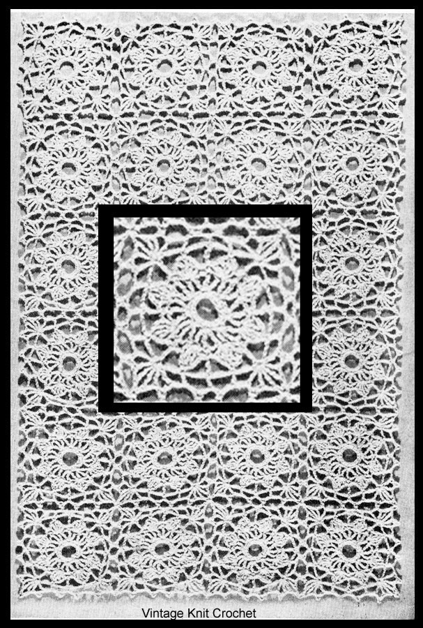 Crochet Flower Placemat Medallion Pattern, Mats Cloth