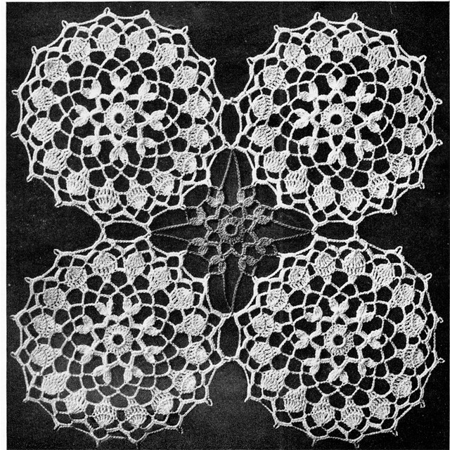 Round Medallion Crochet Tablecloth Pattern No 7750