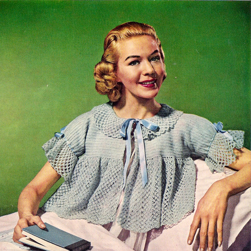 Romantic Knitted Lace Bed Jacket Pattern