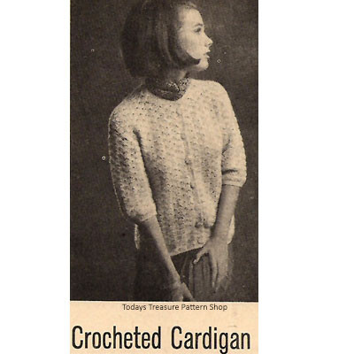 Misses Classic Crochet Cardigan Pattern