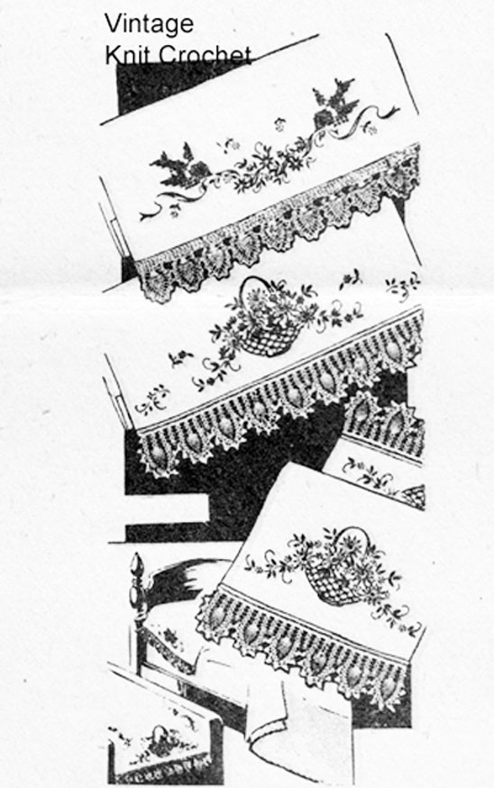 Crocheted Pineapple Edging Pattern Anne Cabot 5508
