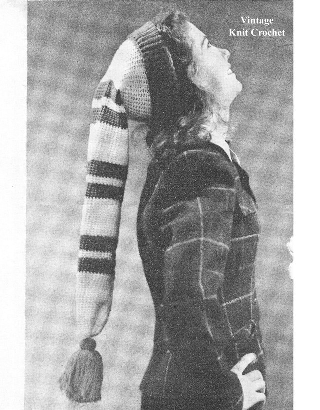 Easy Crochet Stocking Cap Pattern, Extra Long