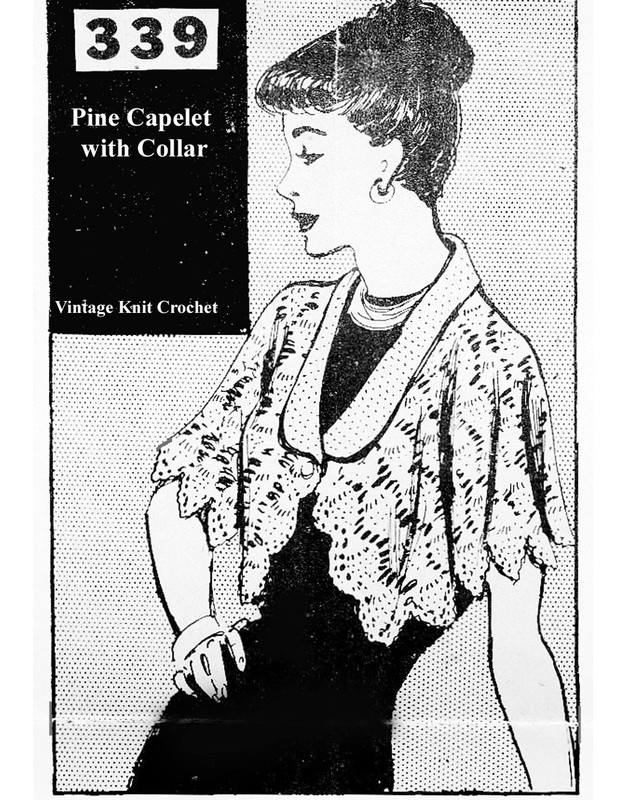 Easy Crochet Capelet Pattern Shell Stitch Mail Order 2688 Anne Cabot