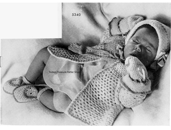 Simple Shell Stitch Crochet Baby Set