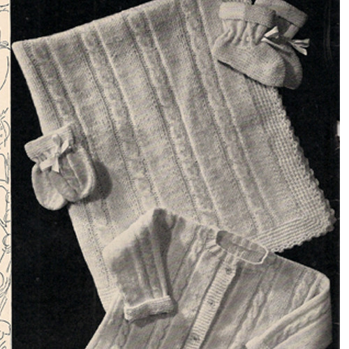 Vintage Baby Loop Stitch Jacket Knitting Pattern
