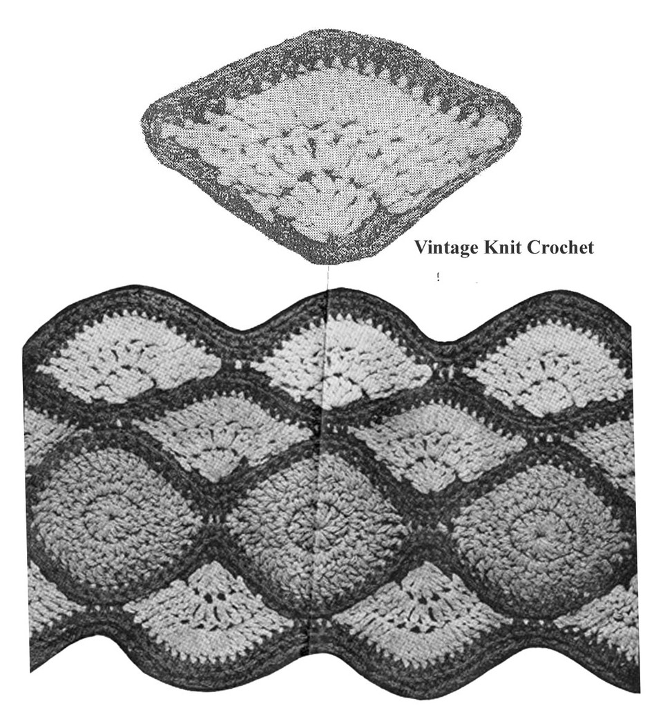 Crocheted Shell Medallion Edging Pattern Mail Order 548