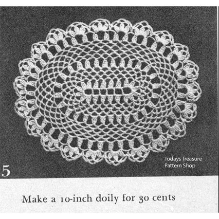 Womans Day Crochet Oval Doily Pattern