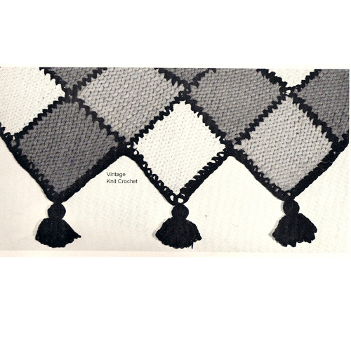 Staggered Block Afghan Knitting Pattern