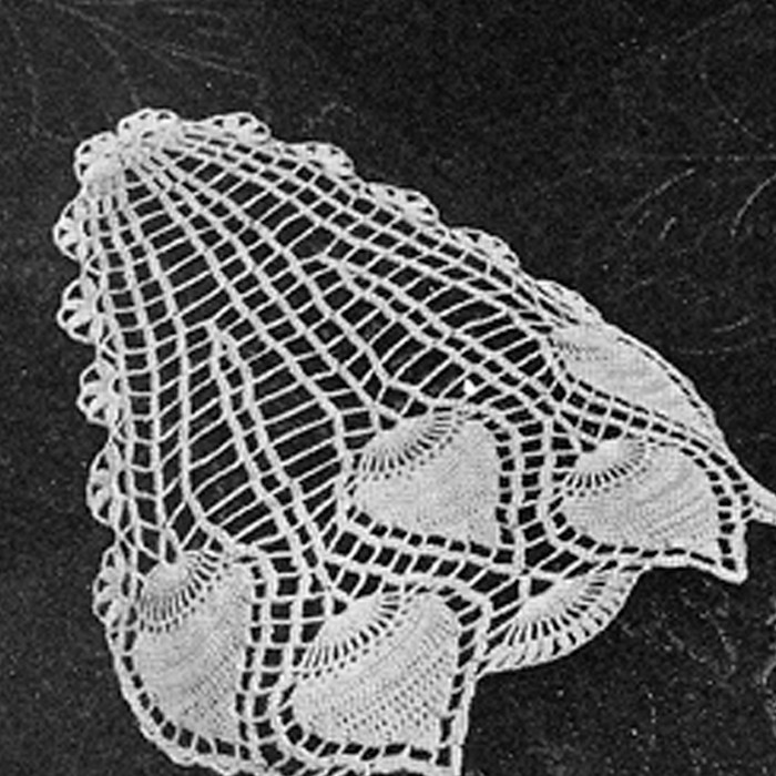 Pineapple Fan Crochet Doily Chair Set Pattern