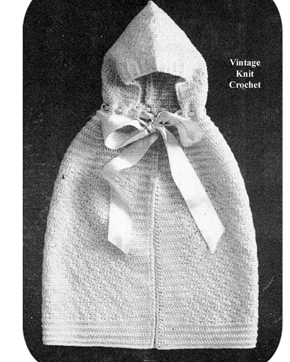 Crocheted Baby Set Pattern in Knot Stitch