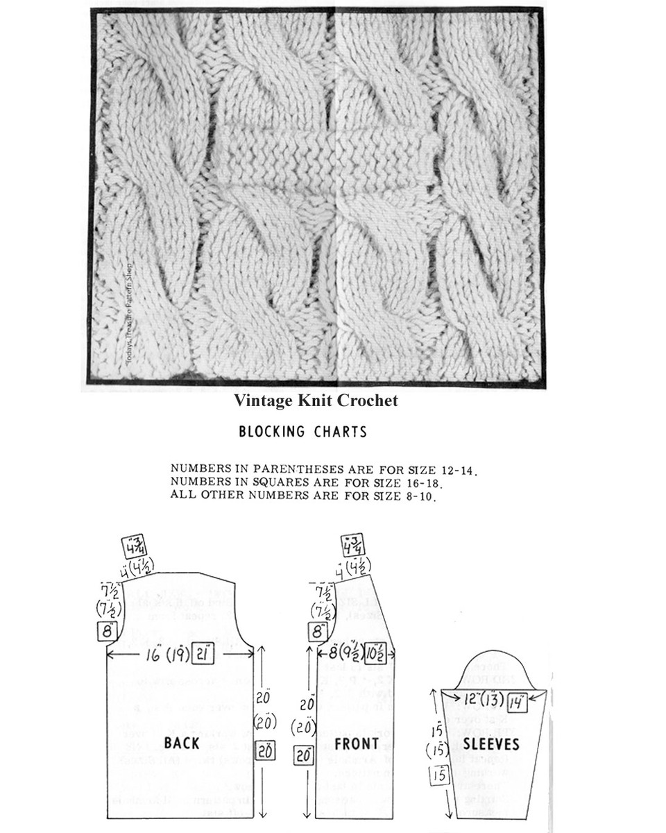 Knitted Cable Jacket Pattern Shawl Collar Mail Order Design 503