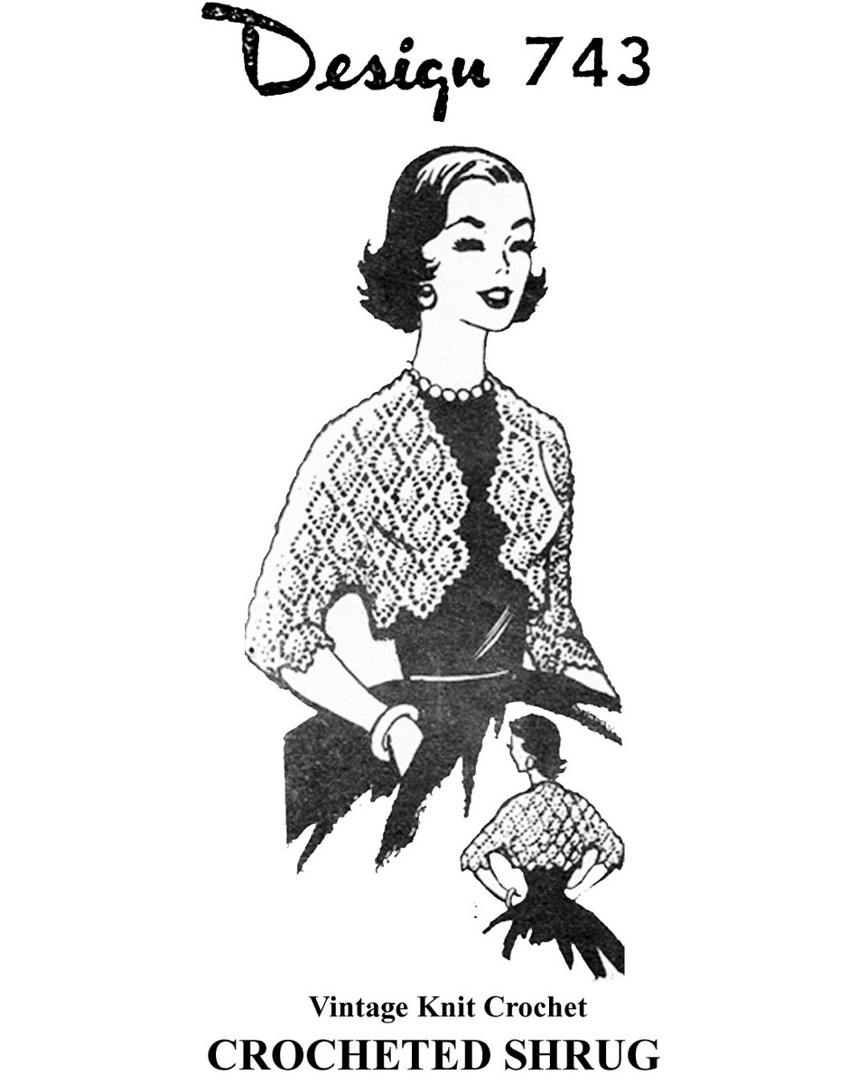 Girls Crochet Shrug Pattern Size 2 - 12 in Baby Yarn, Mail Order Design ...