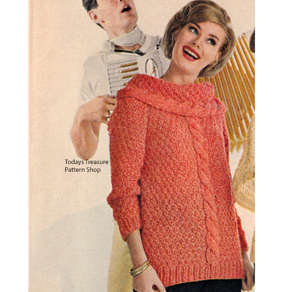 Vintage Cape Knitting Pattern, Military Style