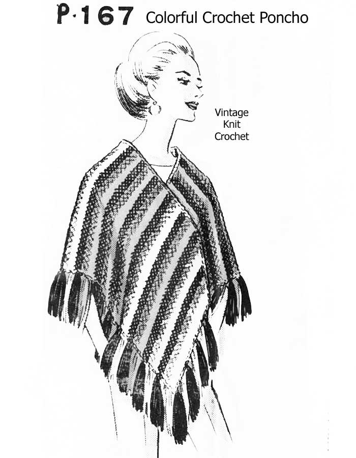 Knitted Poncho Pattern in Cable and Stockinette Stitch, Laura Wheeler 945