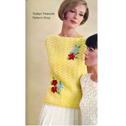 Easy Crochet Shell Top Pattern, Small Medium Large