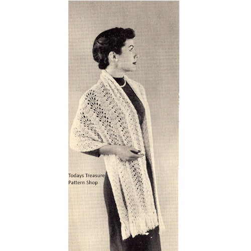 Graceful and Elegant Shawl Stole Knitting Pattern