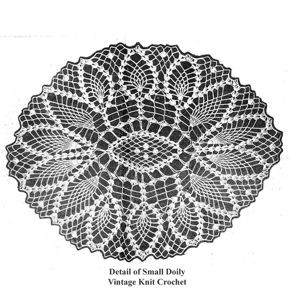 Oval Pinwheel Crochet Doilies Pattern Large Small Laura Wheeler 431