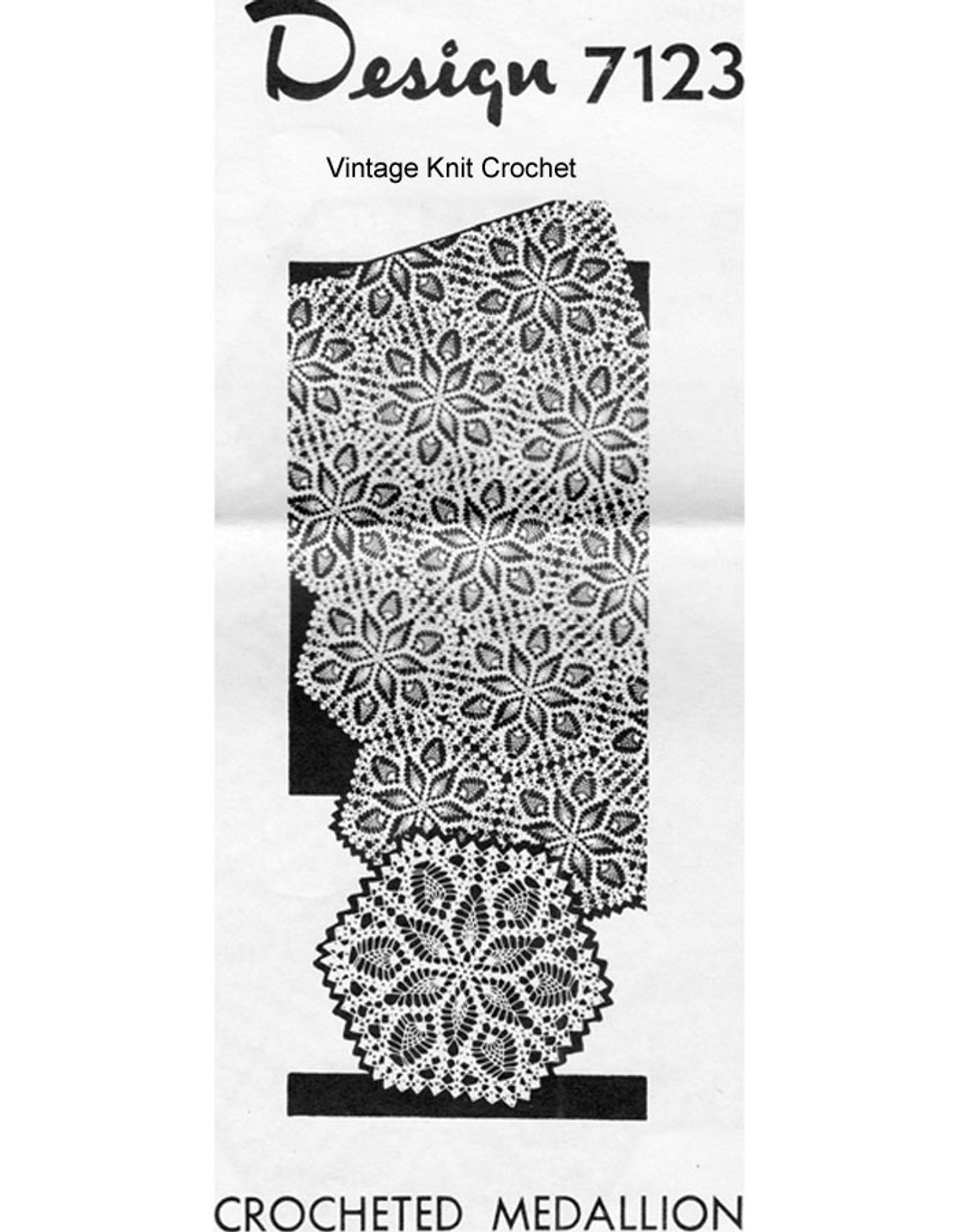 Crochet Lace Motif Pattern Round Medallion In Two Sizes Laura Wheeler