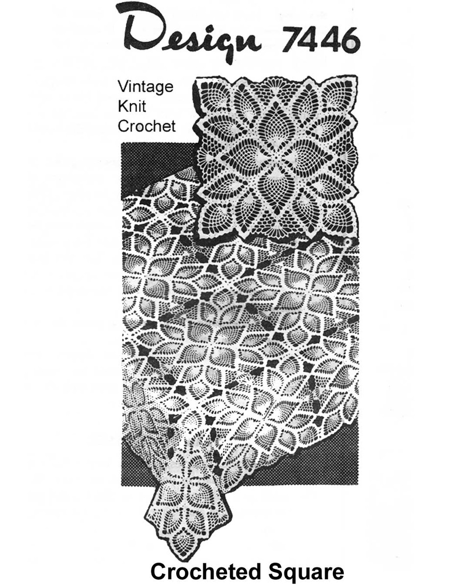Crocheted Edgings Pattern, Pineapple Motif, Laura Wheeler 989