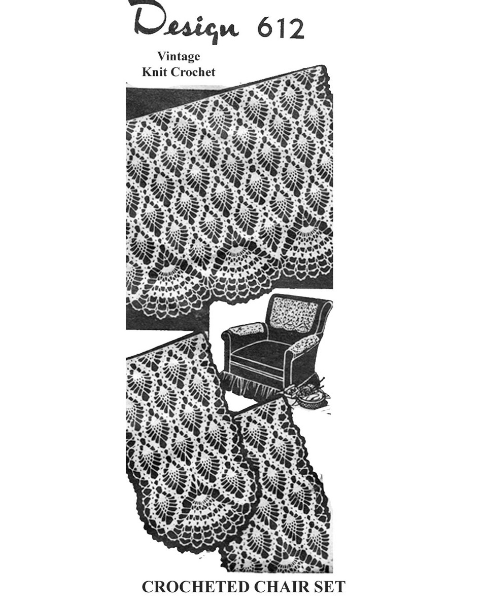 Pineapple Chair Set Crochet Pattern Mail Order 612 Laura Wheeler
