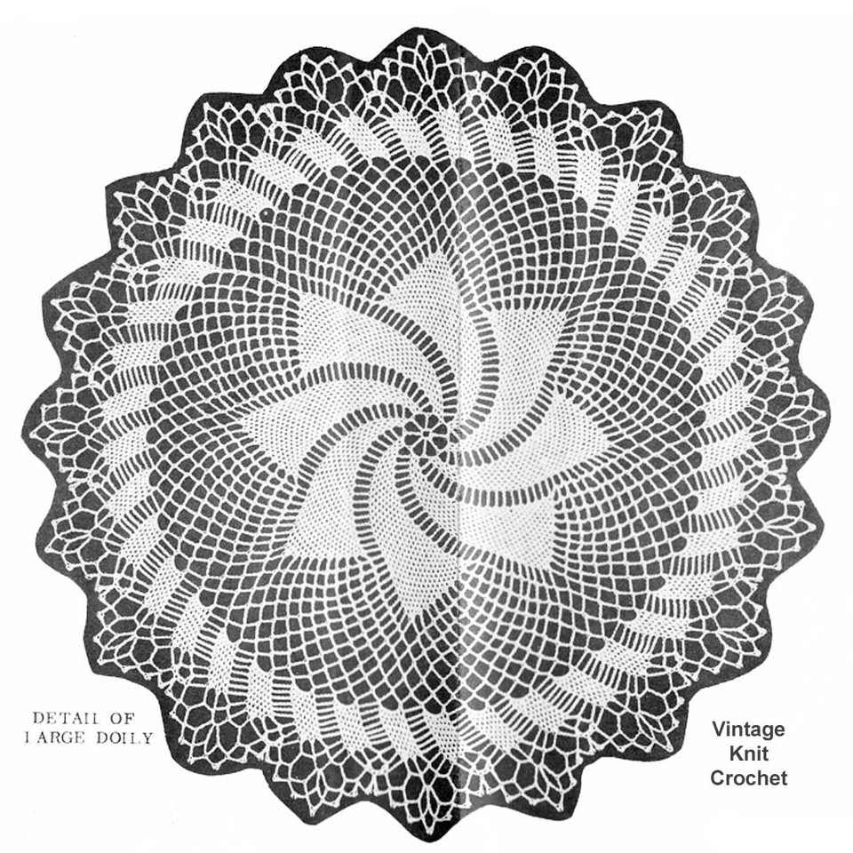 Crocheted Pinwheel Doilies Pattern Small Medium Large Laura Wheeler 333