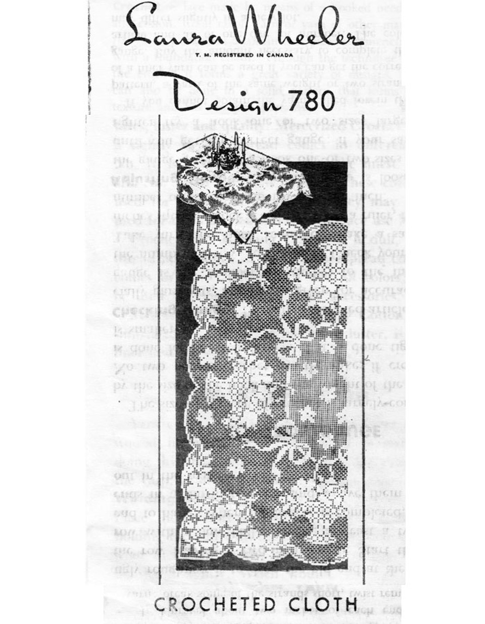 Filet Crochet Flower Tablecloth Pattern Laura Wheeler Design 780