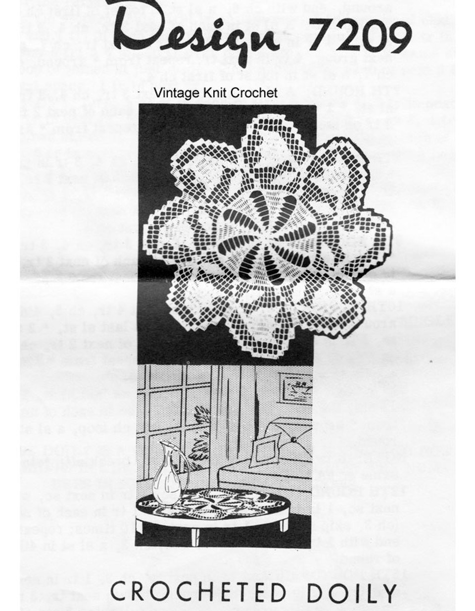Crochet Tulip Doily Pattern Alice Brooks Design 7209