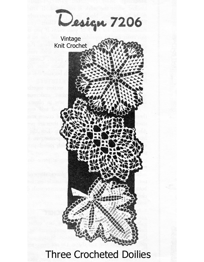 Vintage Crochet Cobweb Doily Pattern, Flower Border