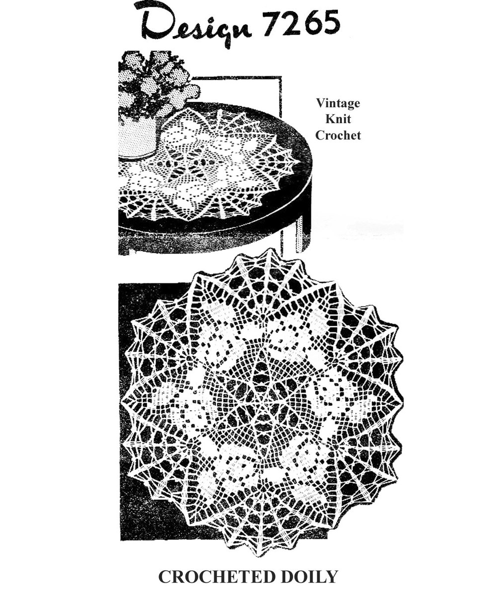 Simple Crochet Doily Pattern Shell Border, Mail Order No 1009