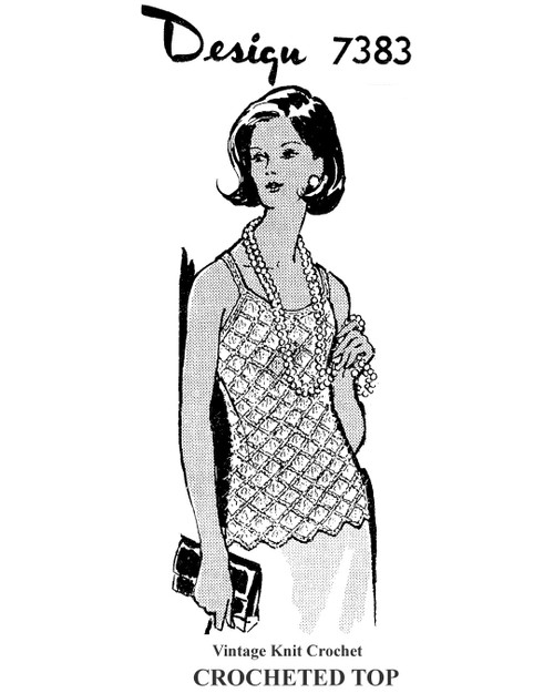 Crochet Strappy Top with Metallic Threads, evening wear Mail Order ...