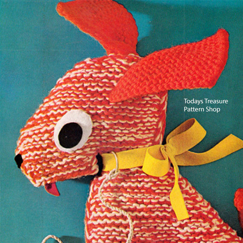 Basset Hound Dog Knitting Pattern Stuffed Toy