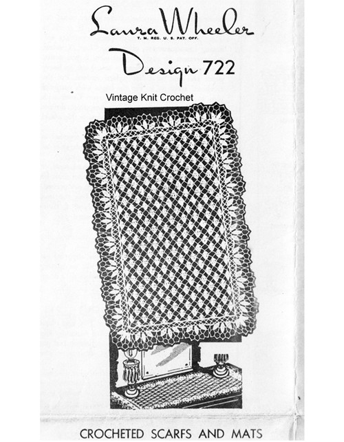 Lacy Crocheted Scarf Pattern Laura Wheeler Design 722