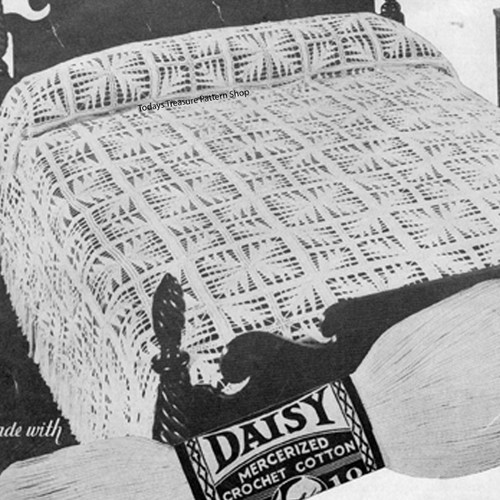 Palm Leaf Crochet Bedspread Pattern Lily Leaflet 865