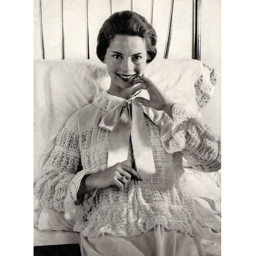 Romantic Knitted Lace Bed Jacket Pattern