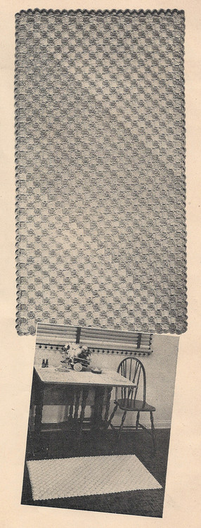 Nubby Crocheted Rug Pattern with Scalloped Edges